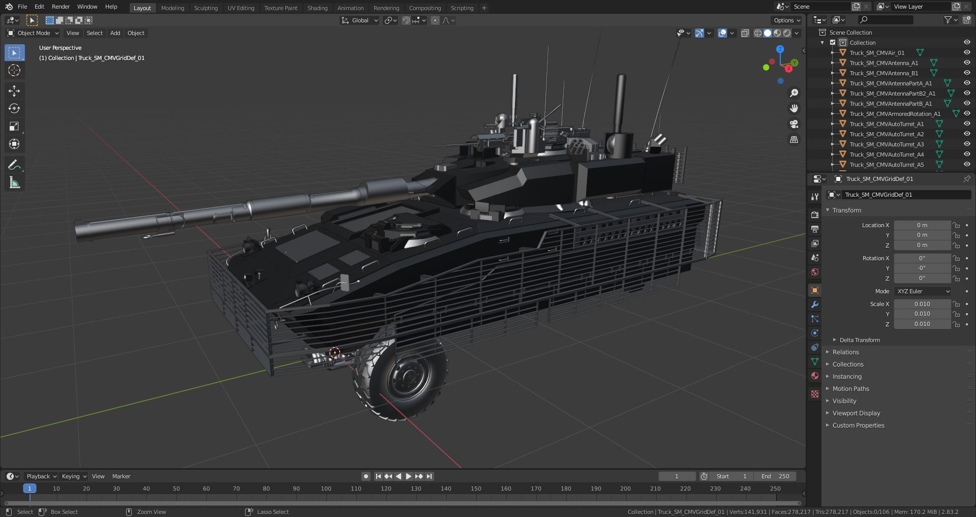 3D model Custom Military Vehicles - Truck Armored - Part C - 3 Vehicles ...