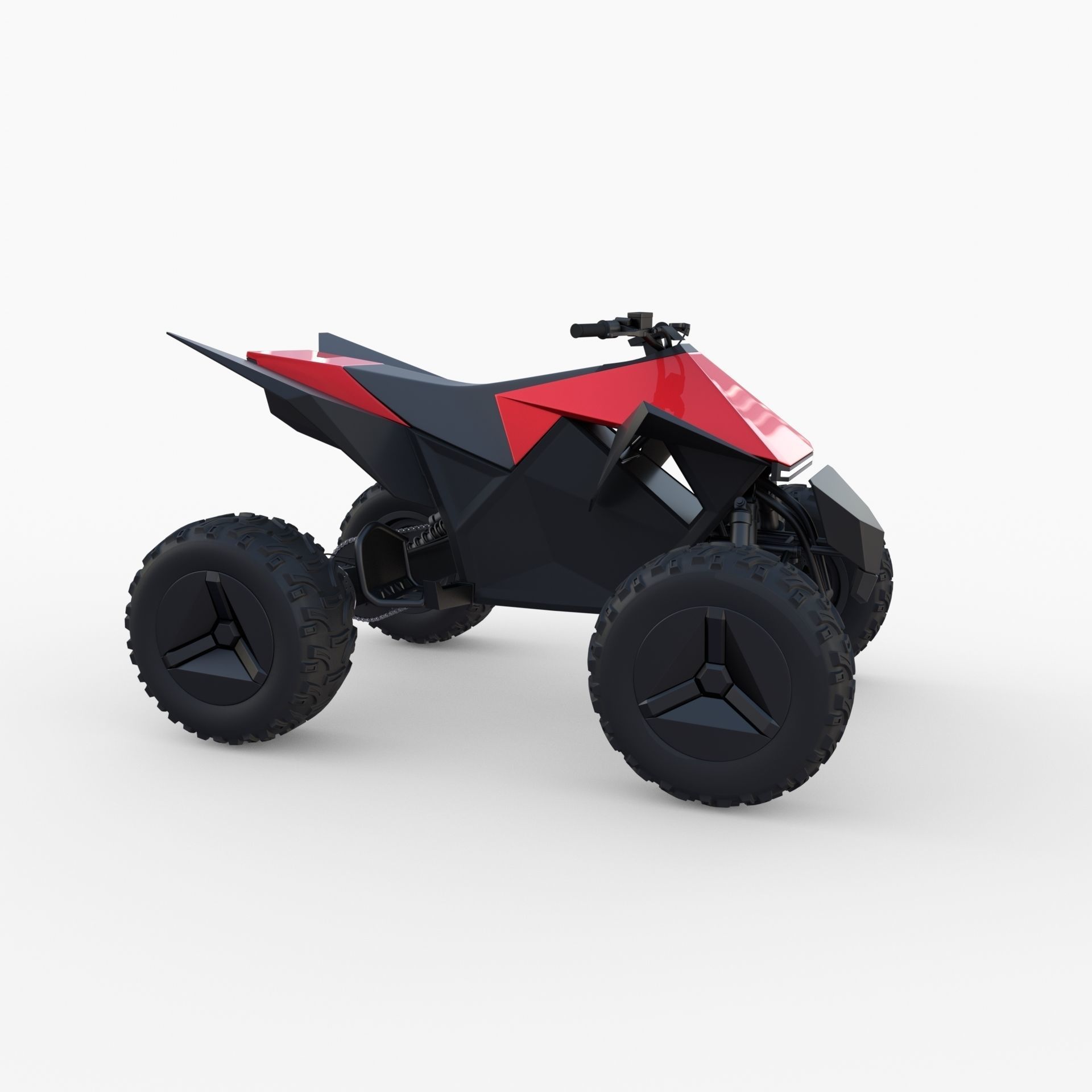 Tesla Cyberquad ATV Red 3D model | CGTrader