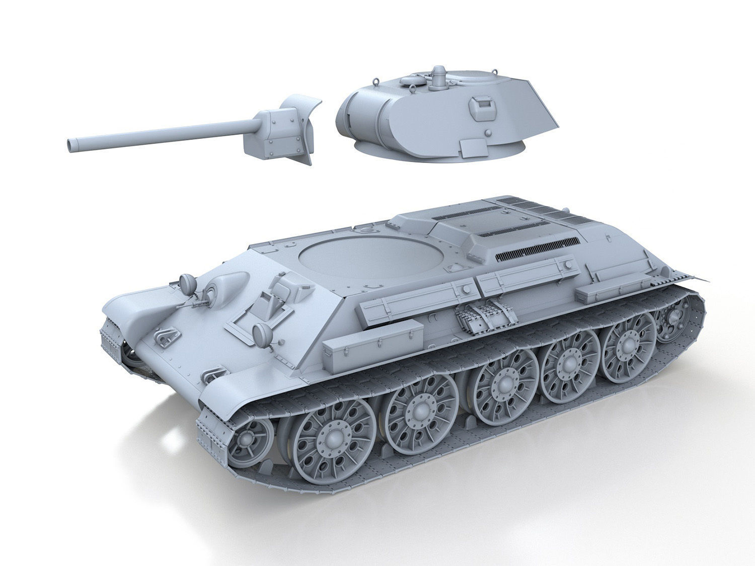T-34-76 - STZ - Model 1941 - Soviet Medium Tank 3D model | CGTrader
