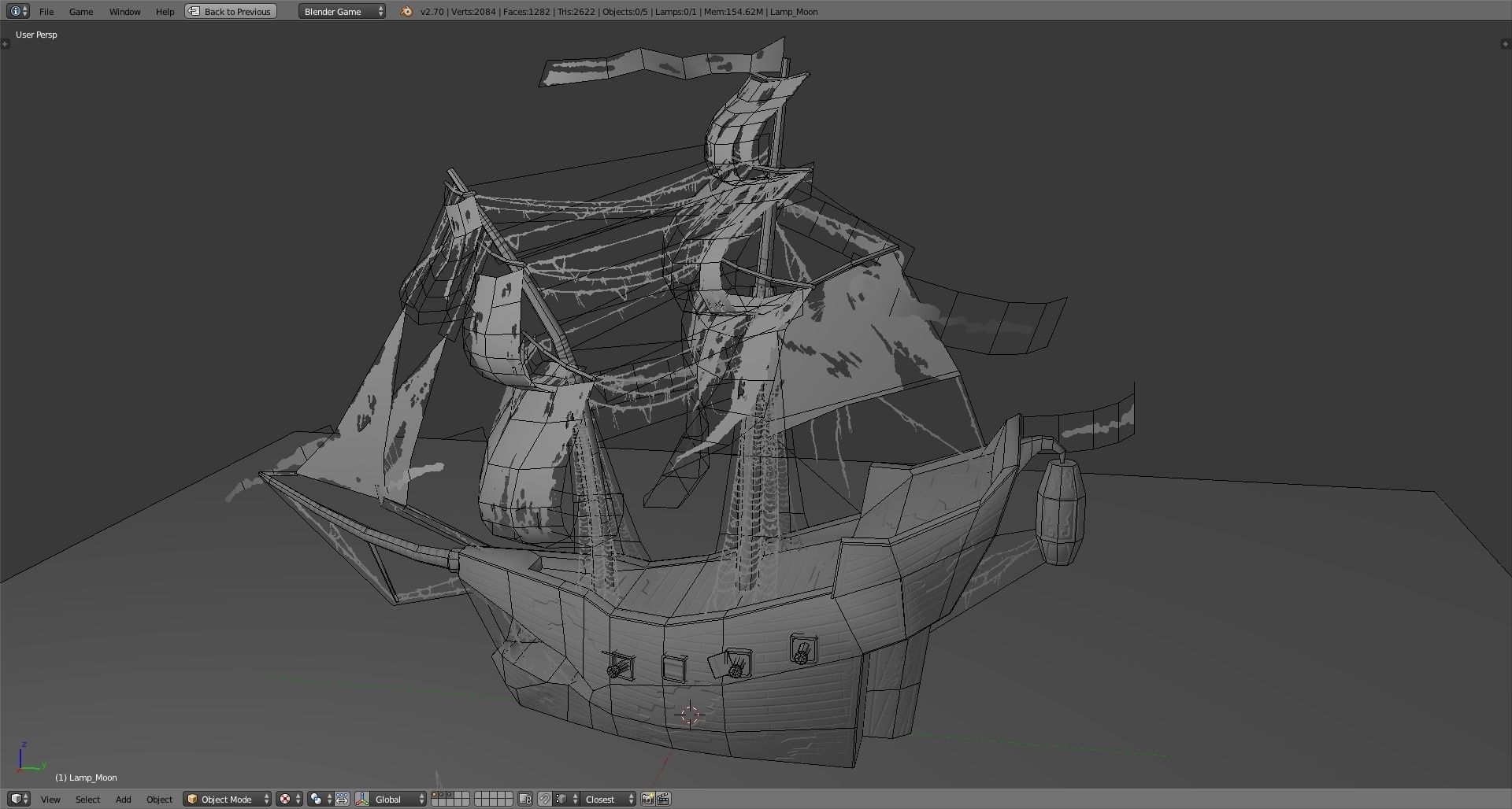 Ghost Ship free VR / AR / low-poly 3D model | CGTrader