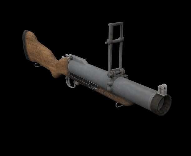 Grenade Launcher and Shell 3D model | CGTrader