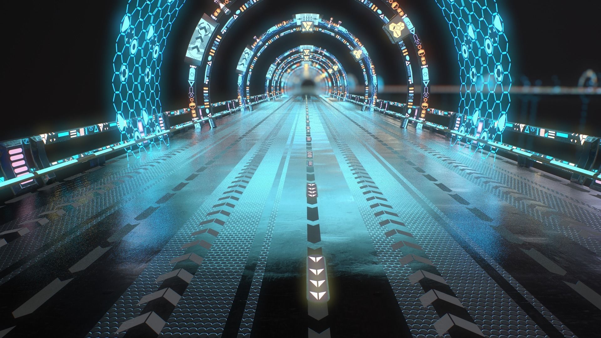 3D model Sci-fi Road VR / AR / low-poly | CGTrader