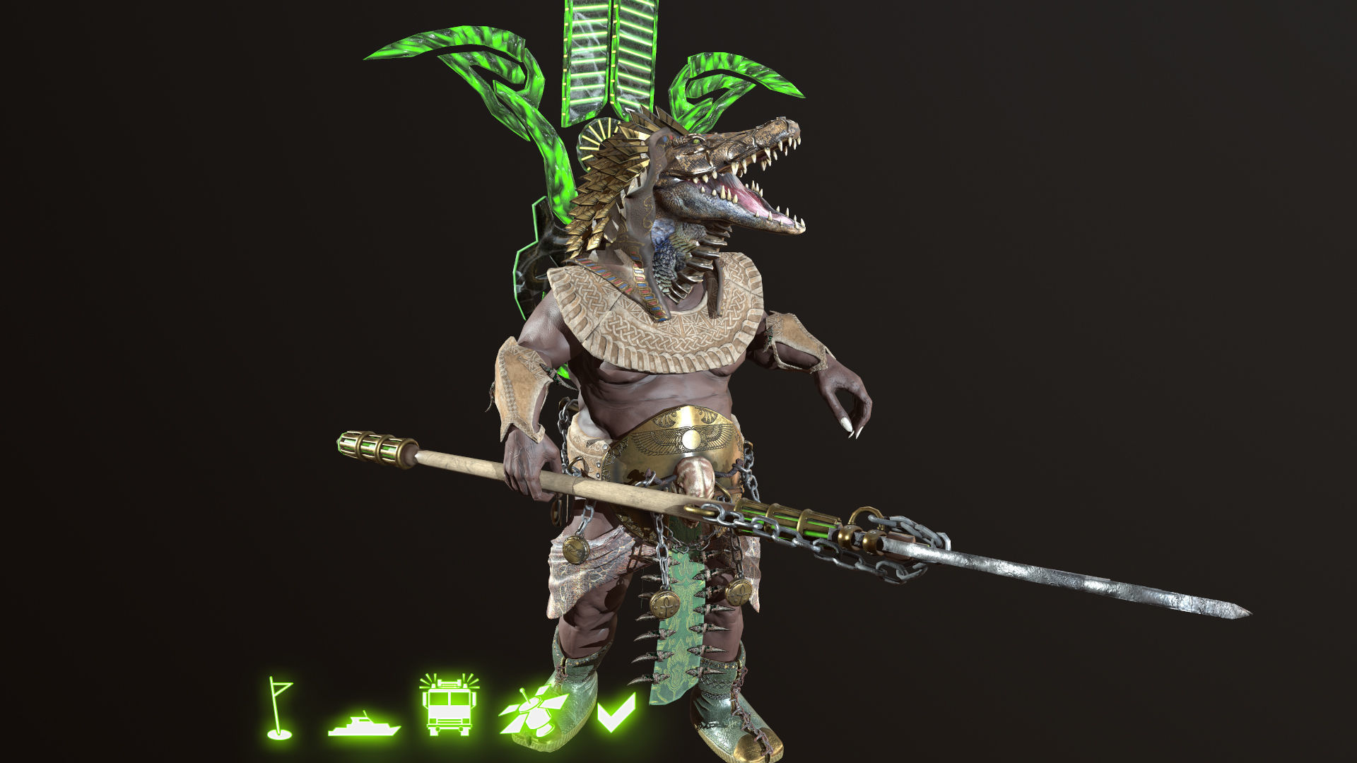 3D model Sobek VR / AR / low-poly rigged | CGTrader