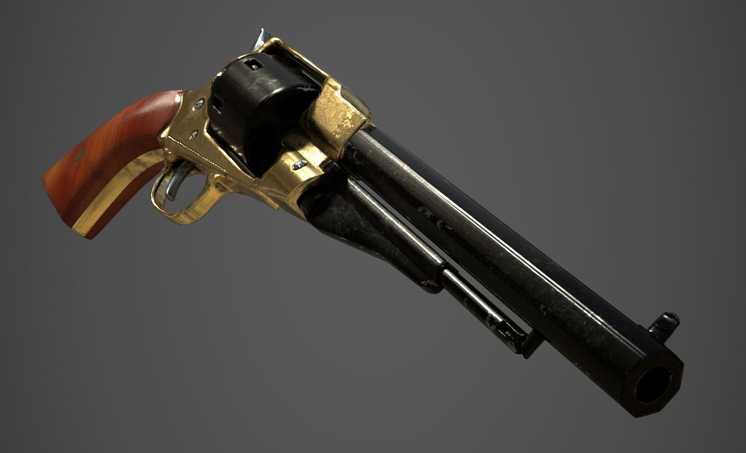 3D model 1858 Remington Revolver VR / AR / low-poly | CGTrader