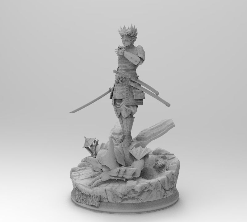 Trunks Samurai Dragon Ball 3D model 3D printable | CGTrader