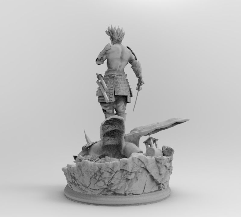 Trunks Samurai Dragon Ball 3D model 3D printable | CGTrader