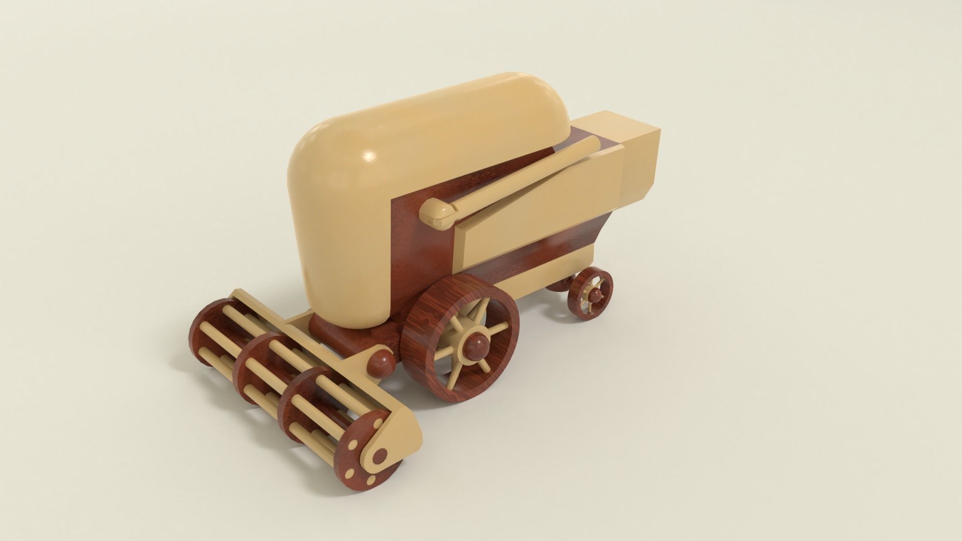 wooden toy combine 3D model | CGTrader