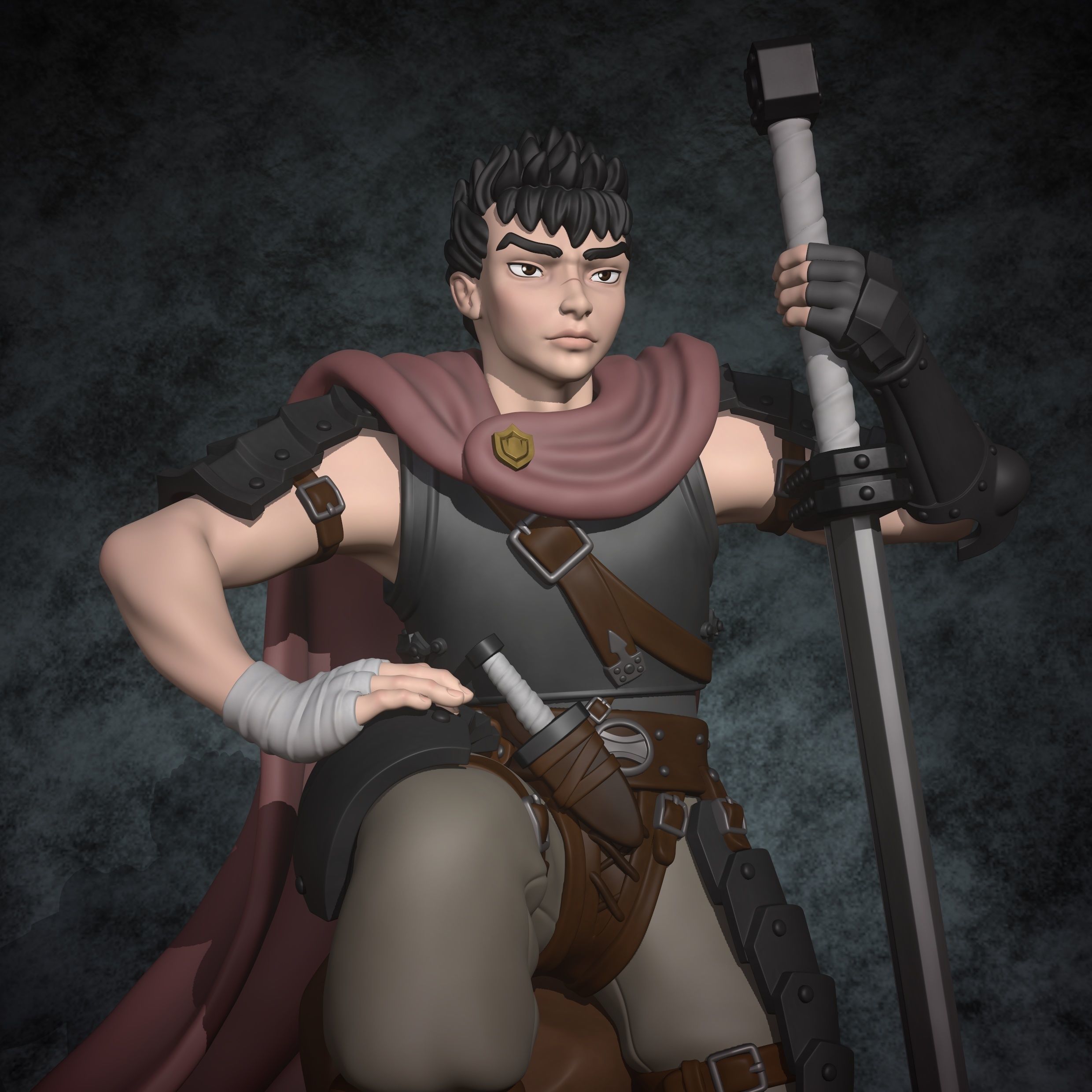 Guts Berserk 3D model 3D printable | CGTrader