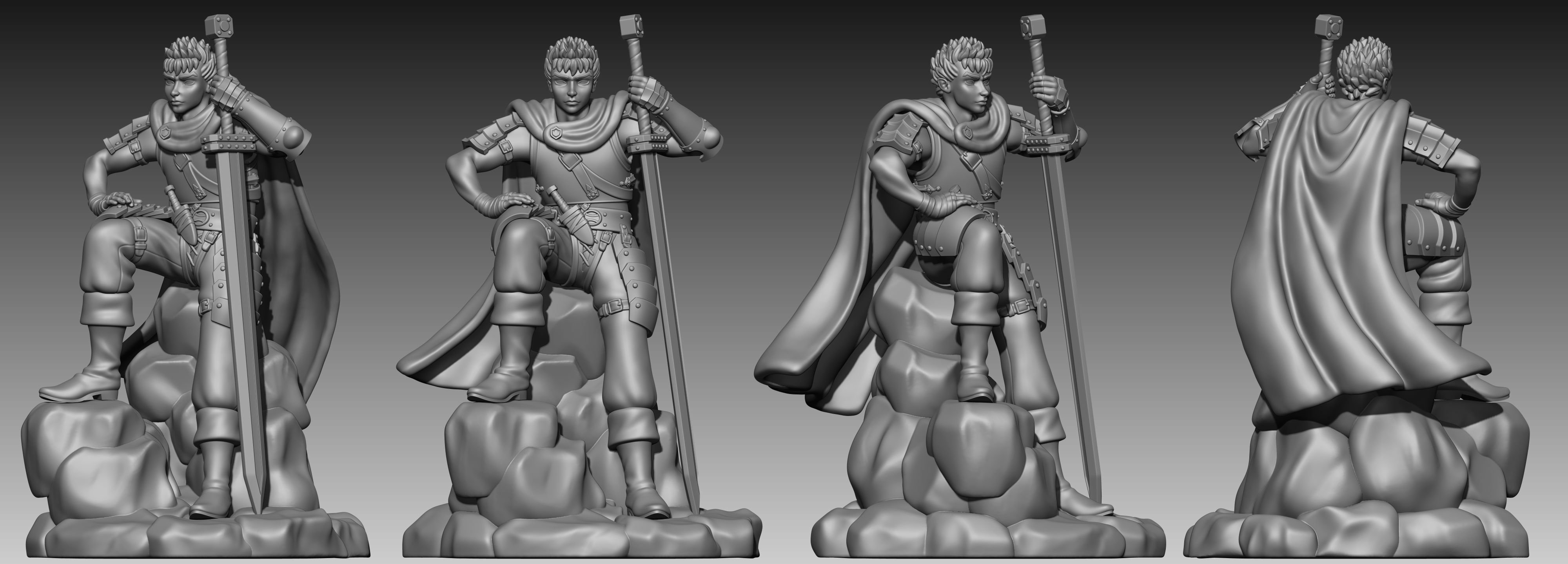 Guts Berserk 3D model 3D printable | CGTrader