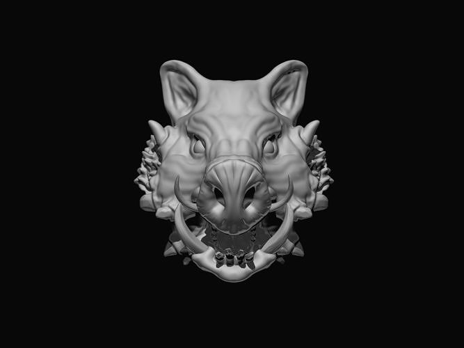 boar head zbrush tool 3D model free 3D model | CGTrader