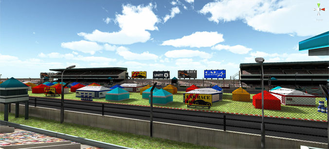 3D model Car Racing track VR / AR / low-poly OBJ FBX MA MB MTL ...