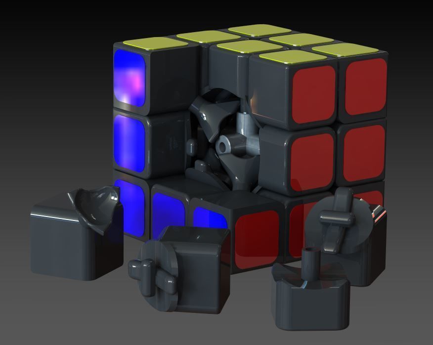 3D model Rubiks Cube 3x3x3 Modern Design VR / AR / low-poly | CGTrader