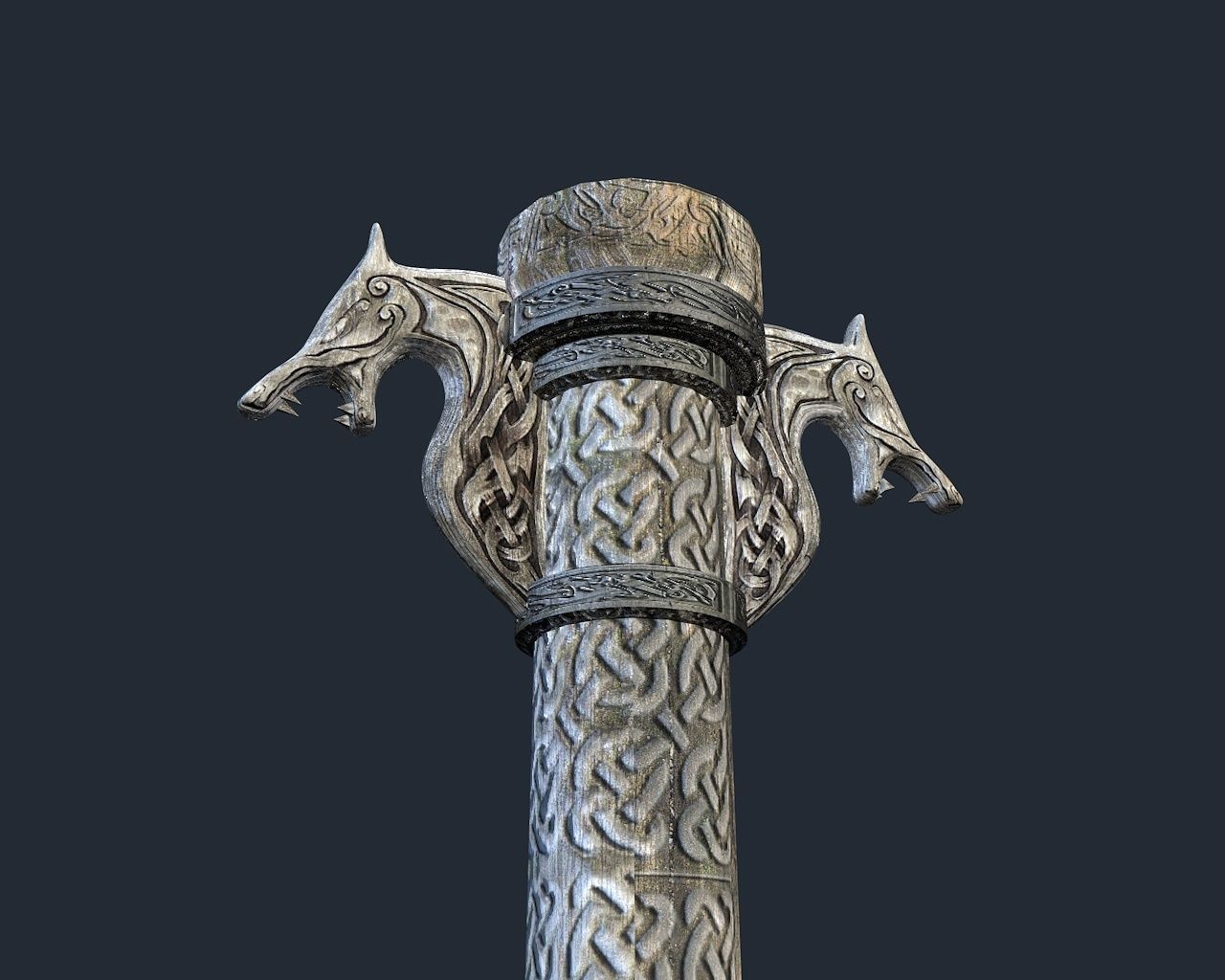 3D model Norse column low poly VR / AR / low-poly | CGTrader