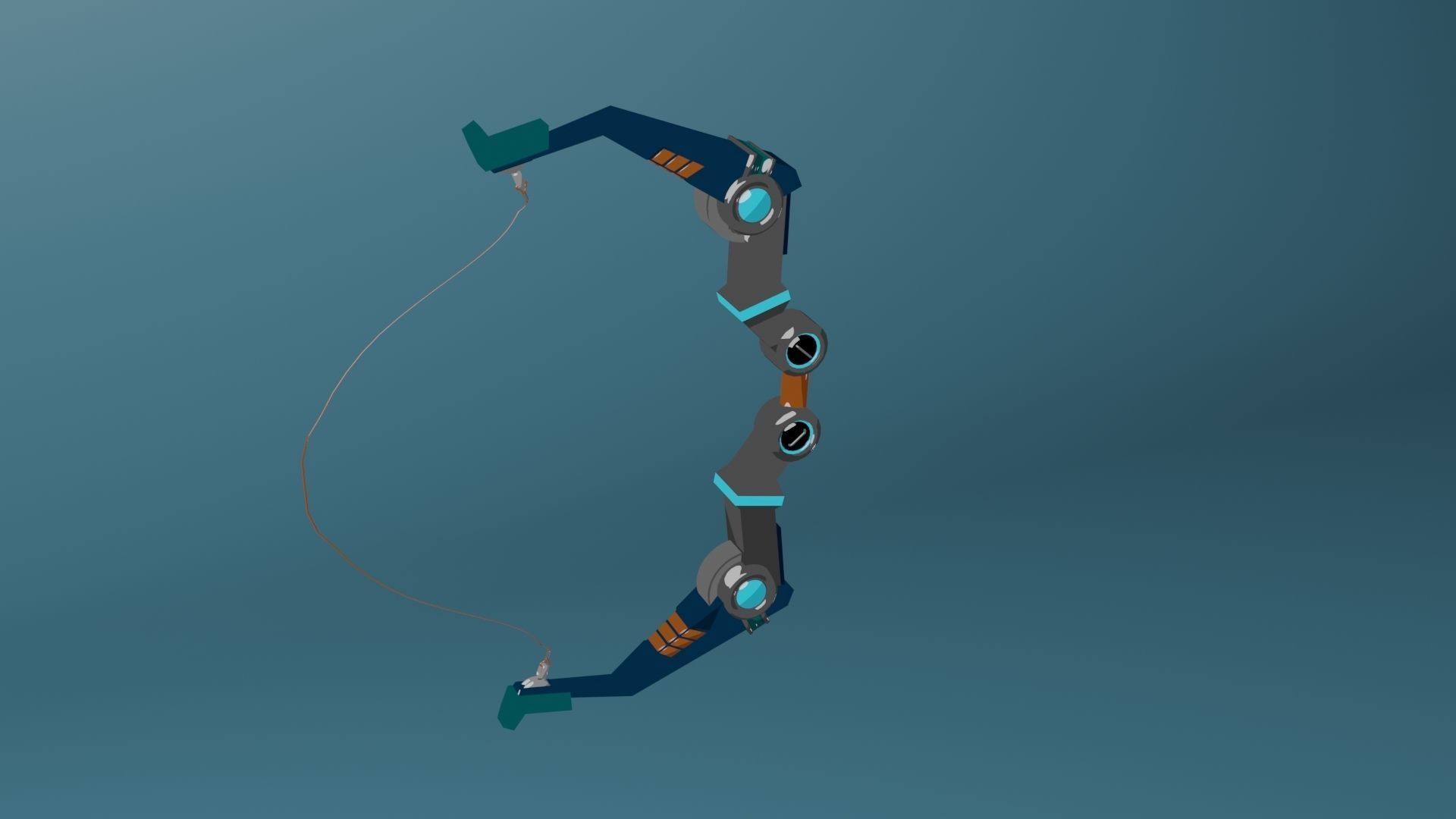 SCI-FI anime bow free VR / AR / low-poly 3D model animated rigged ...