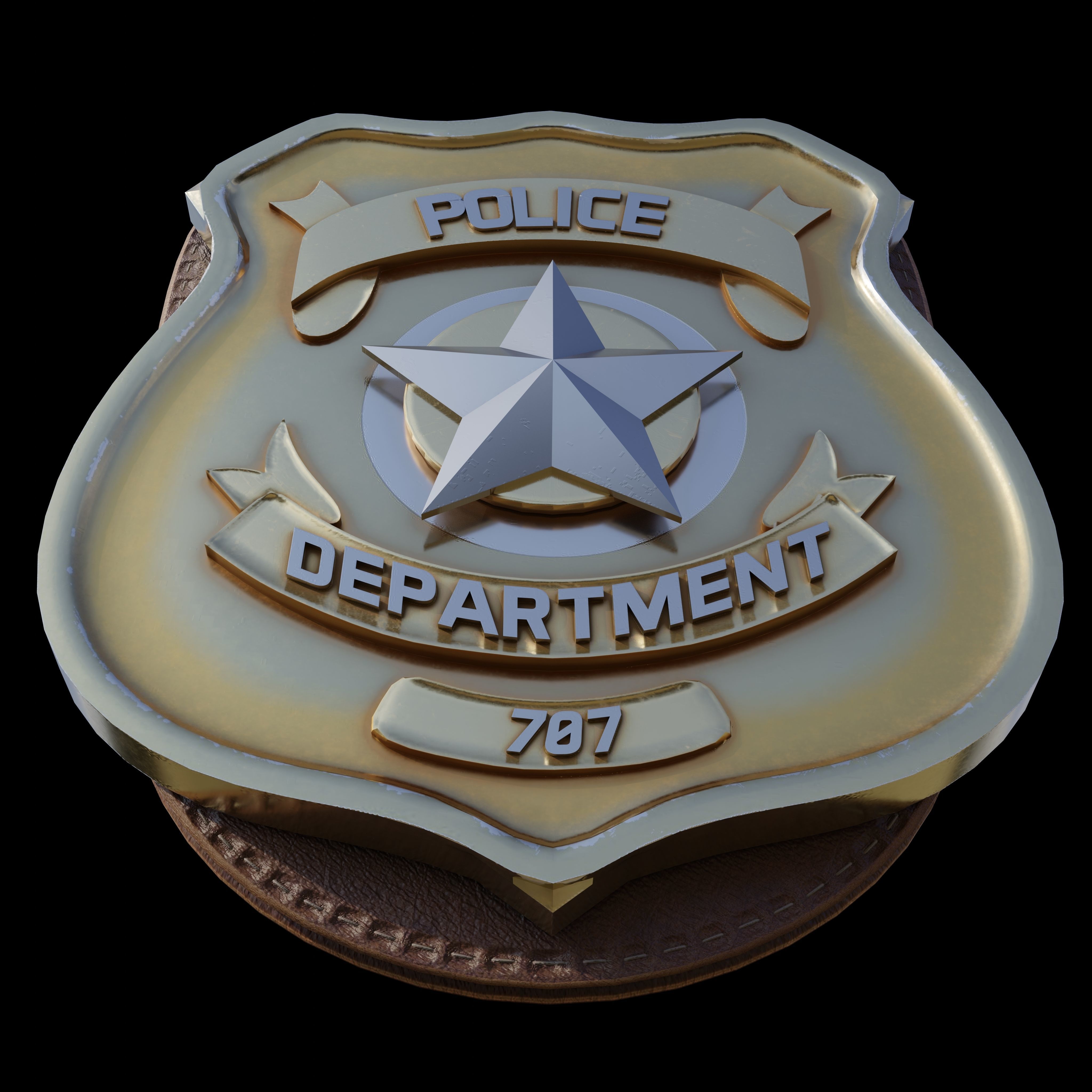 3D model Police Badge Photorealistic PBR VR / AR / low-poly | CGTrader