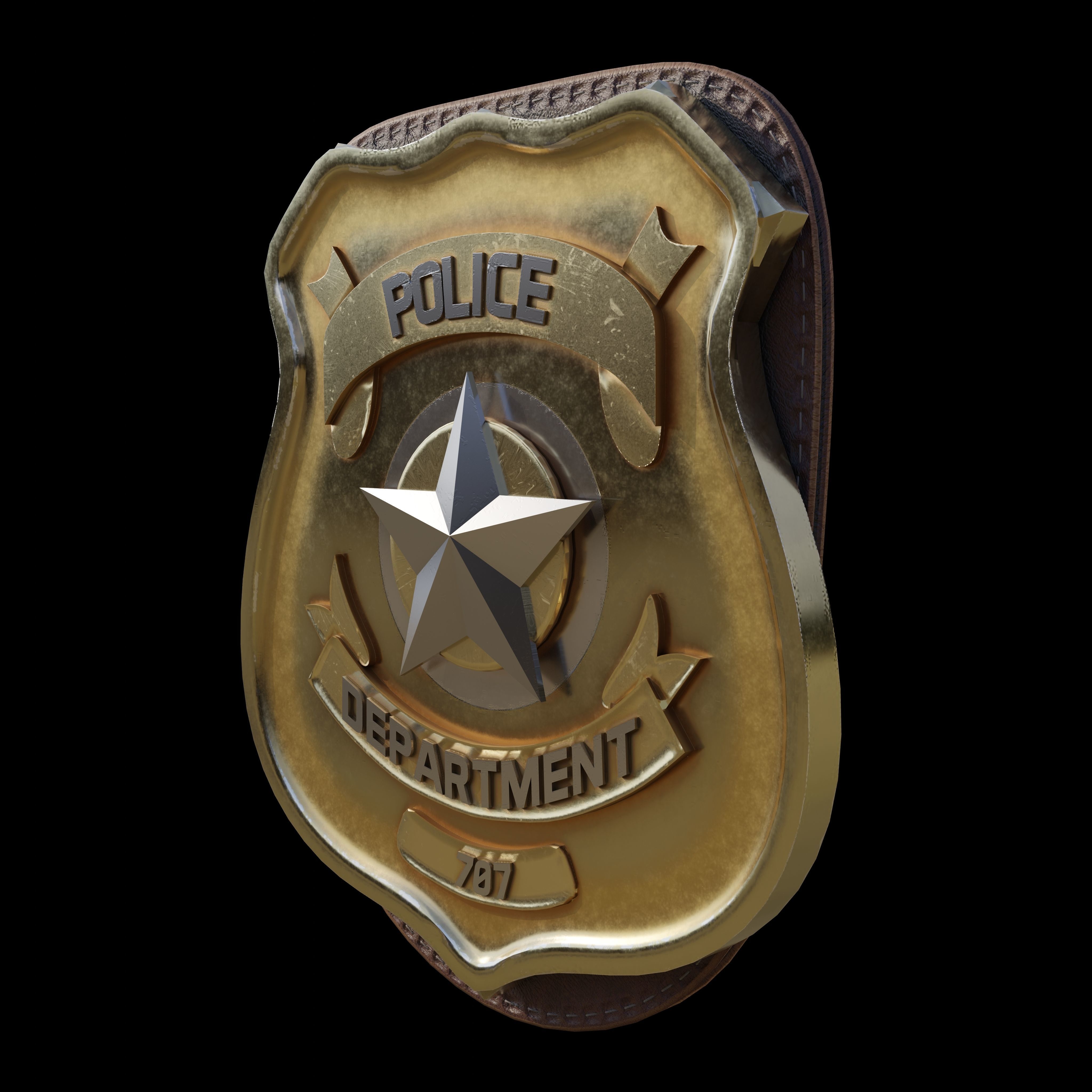3D model Police Badge Photorealistic PBR VR / AR / low-poly | CGTrader