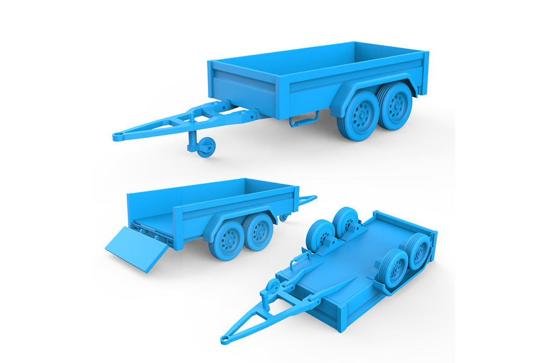 car 3D printable model Trailer | CGTrader