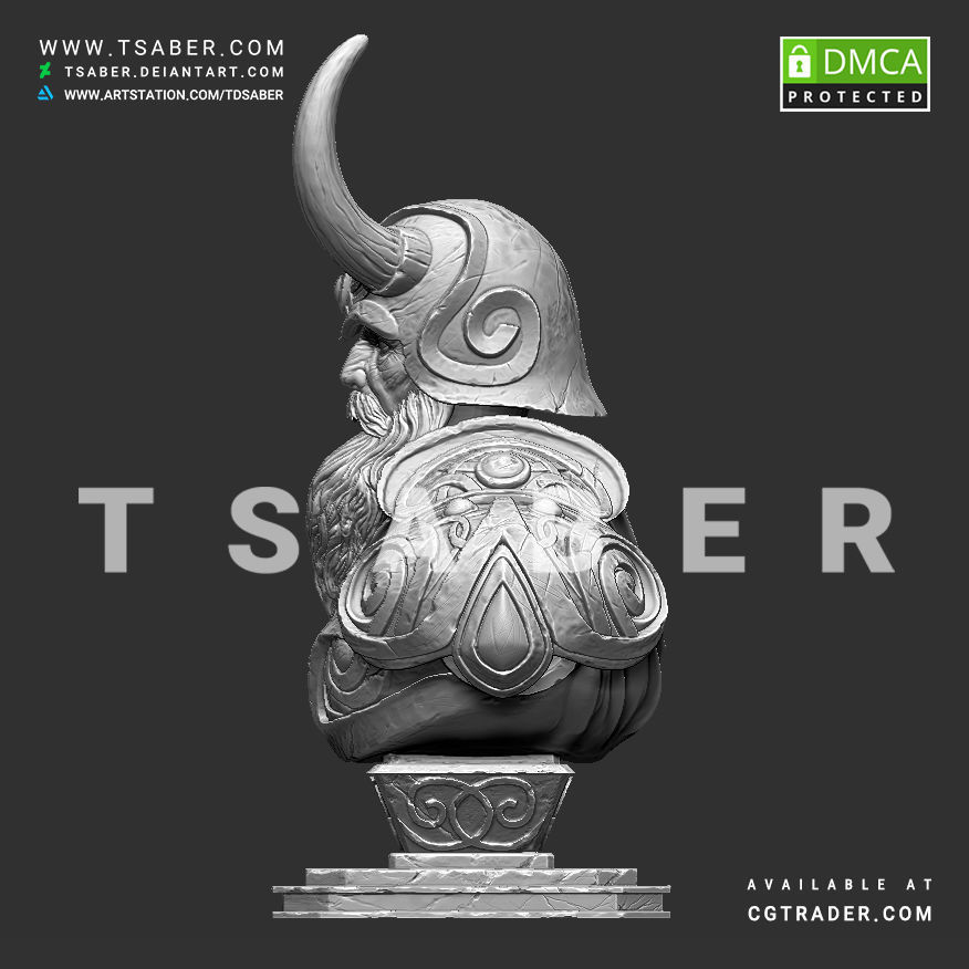 Viking bust - 3D print character 3D model 3D printable | CGTrader