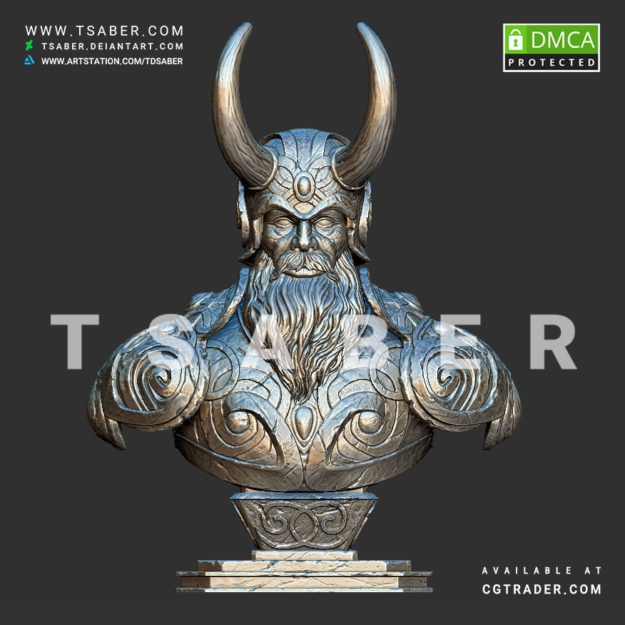 Viking bust - 3D print character 3D model 3D printable | CGTrader