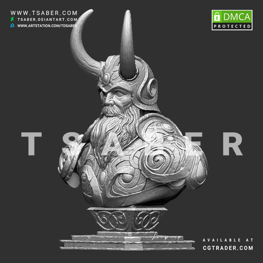 Viking bust - 3D print character 3D model 3D printable | CGTrader