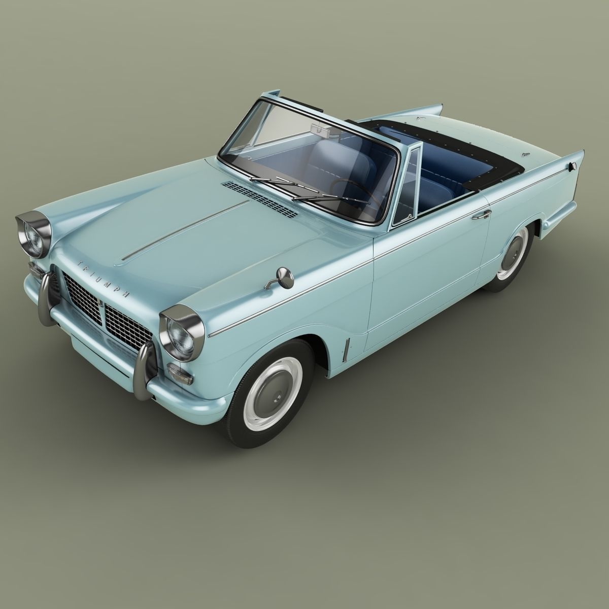 Triumph Herald 948 Convertible 3D model | CGTrader