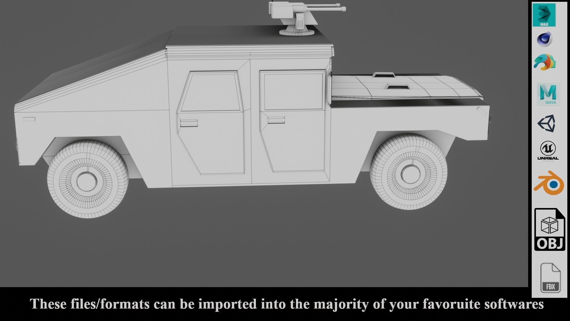 3D model Military Vehicle - Low poly - PBR - Game ready VR / AR / low ...