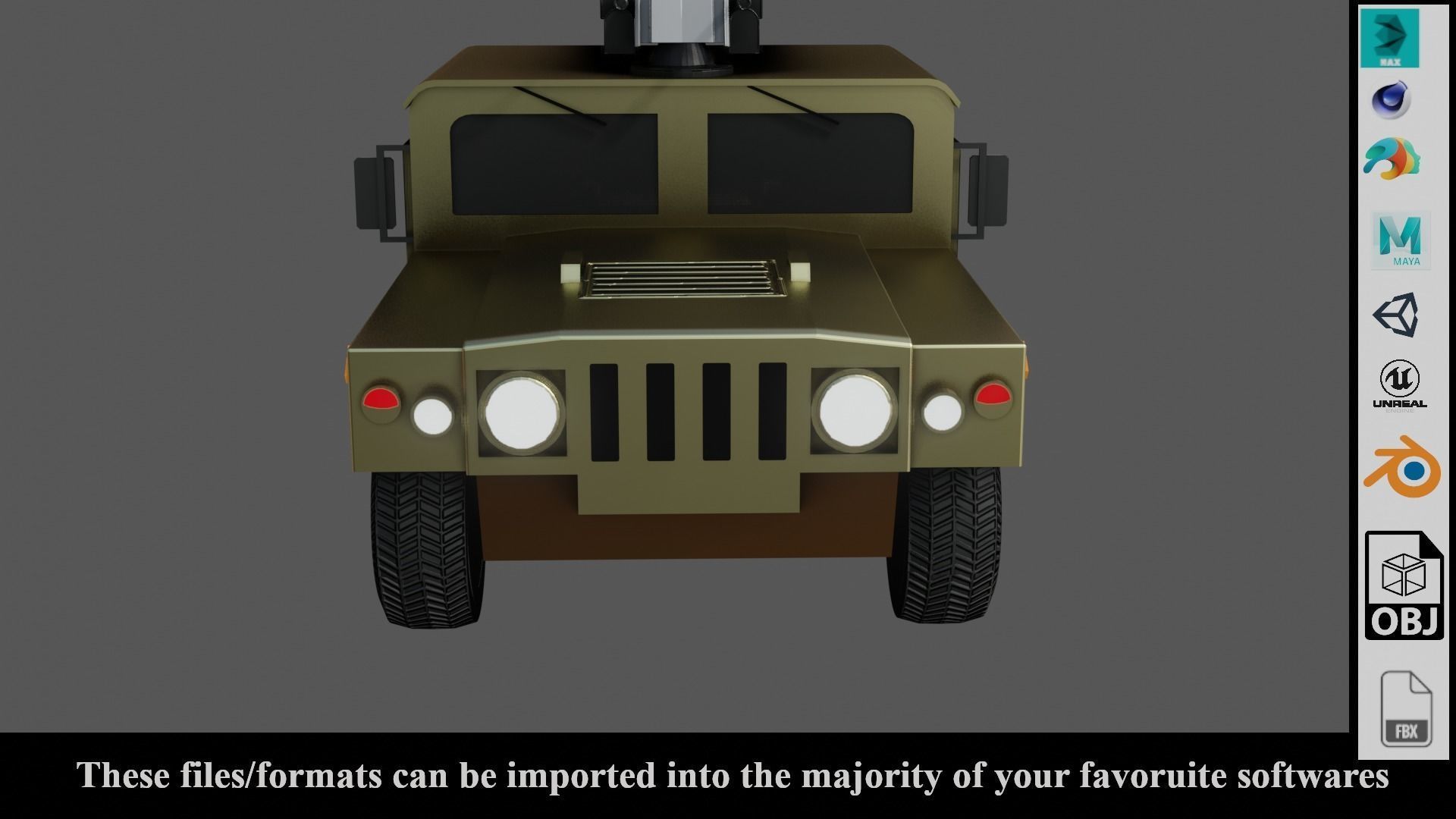 3D model Military Vehicle - Low poly - PBR - Game ready VR / AR / low ...