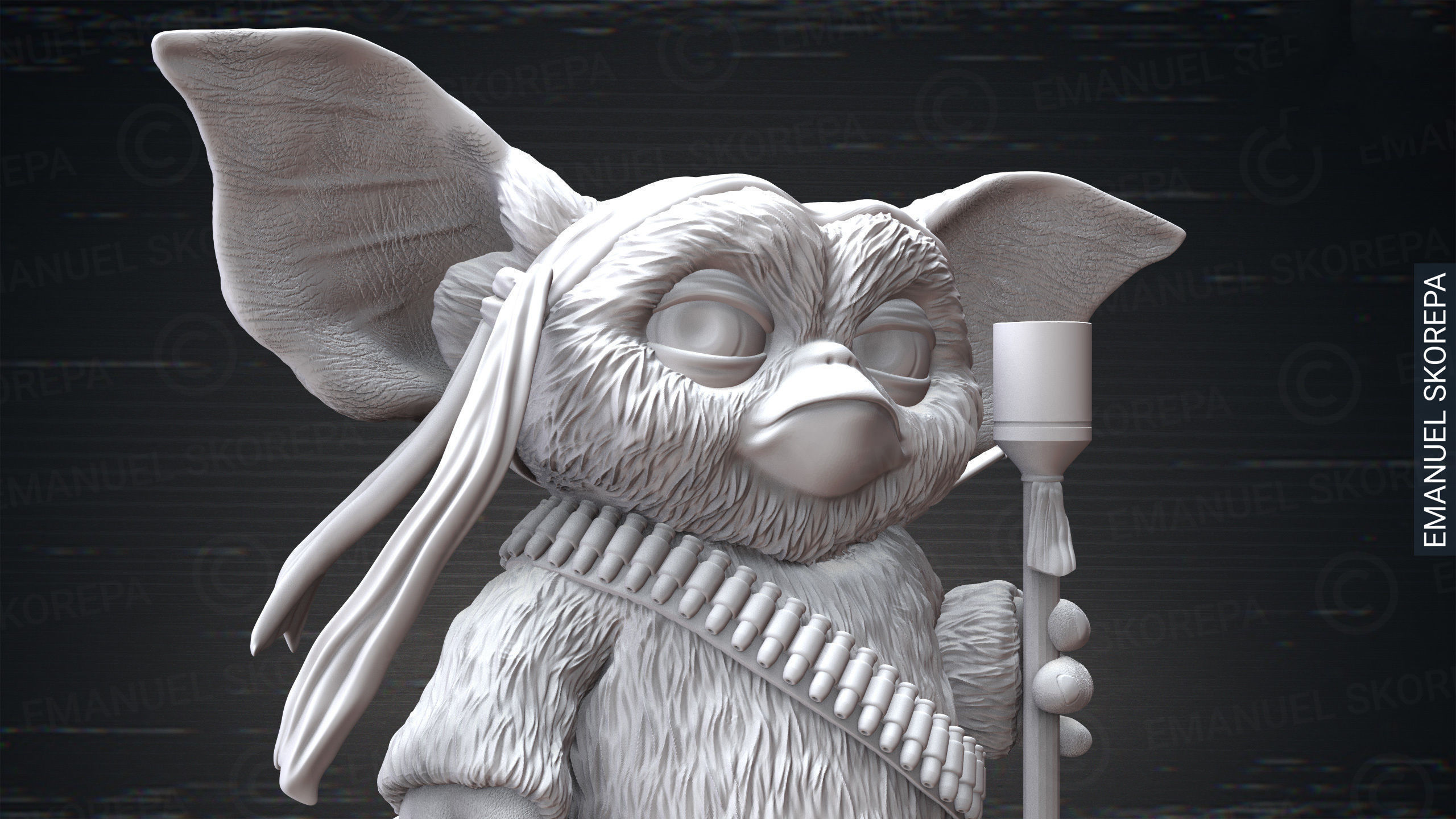 Gizmo Rambo 3D Print 3D model 3D printable | CGTrader
