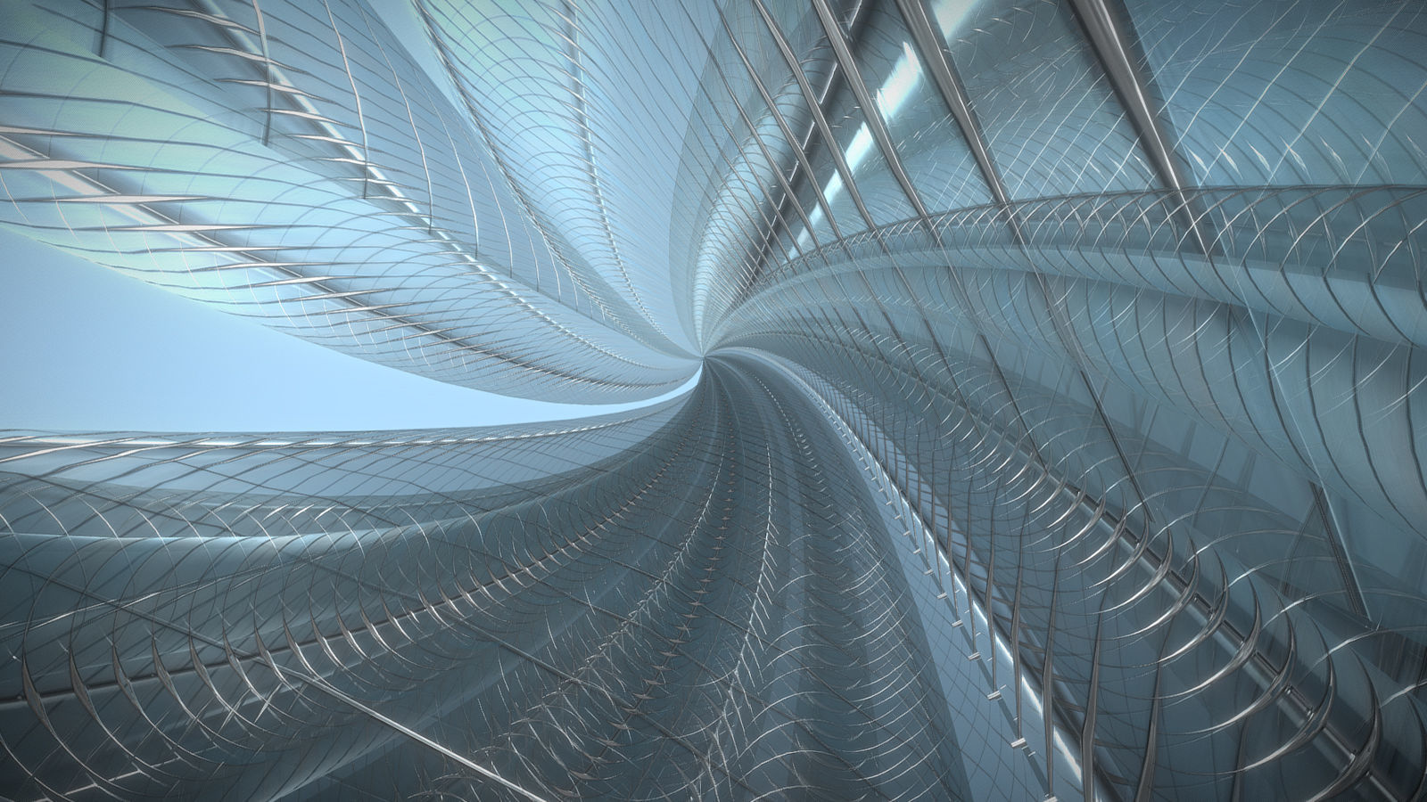 Tube Building Glass Cage 3D model | CGTrader