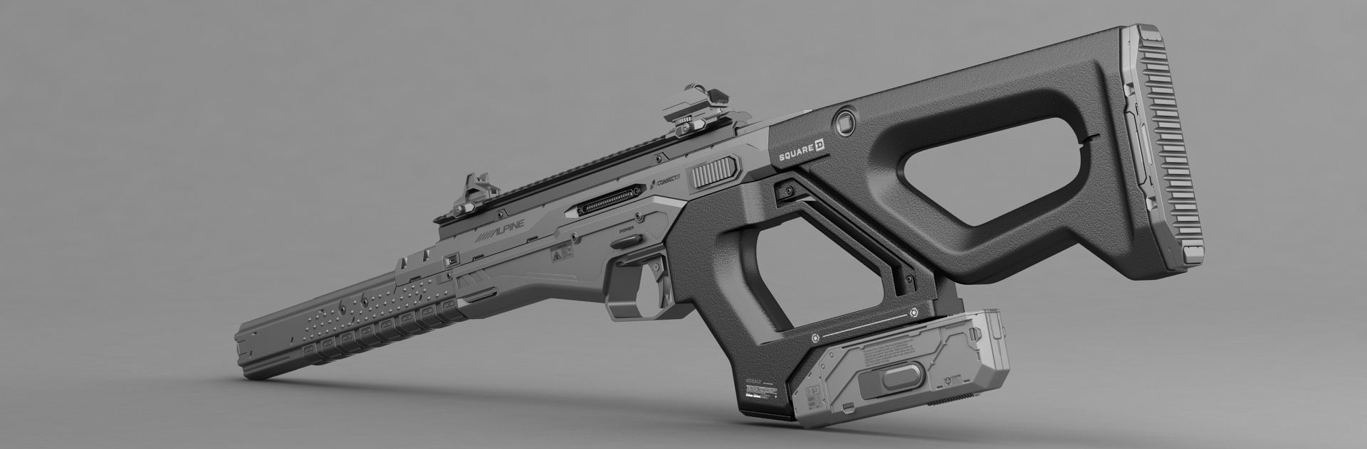 Alpine gun 3D model | CGTrader