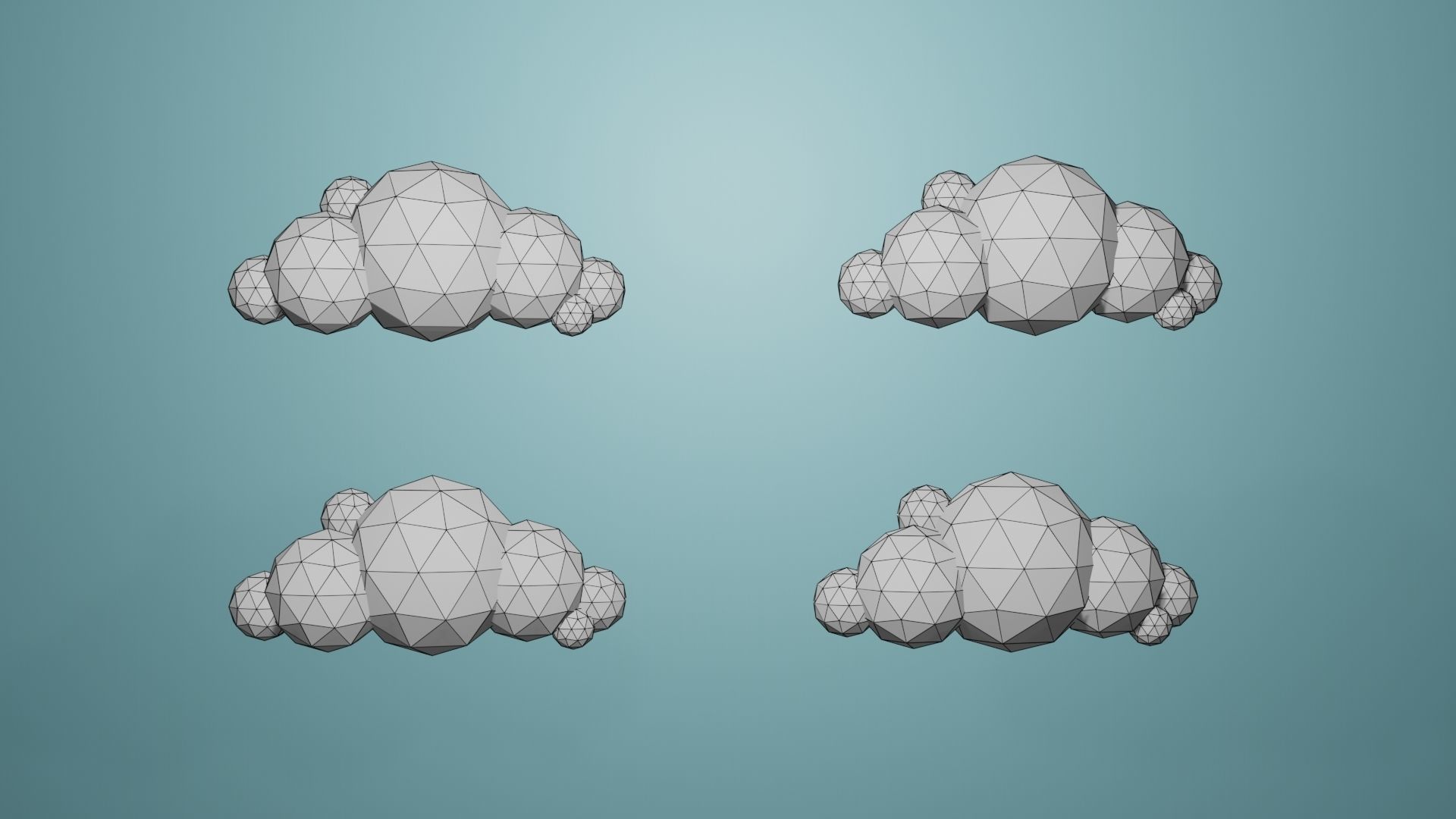 Texture Clouds pack 16 psc low poly VR / AR / low-poly | CGTrader