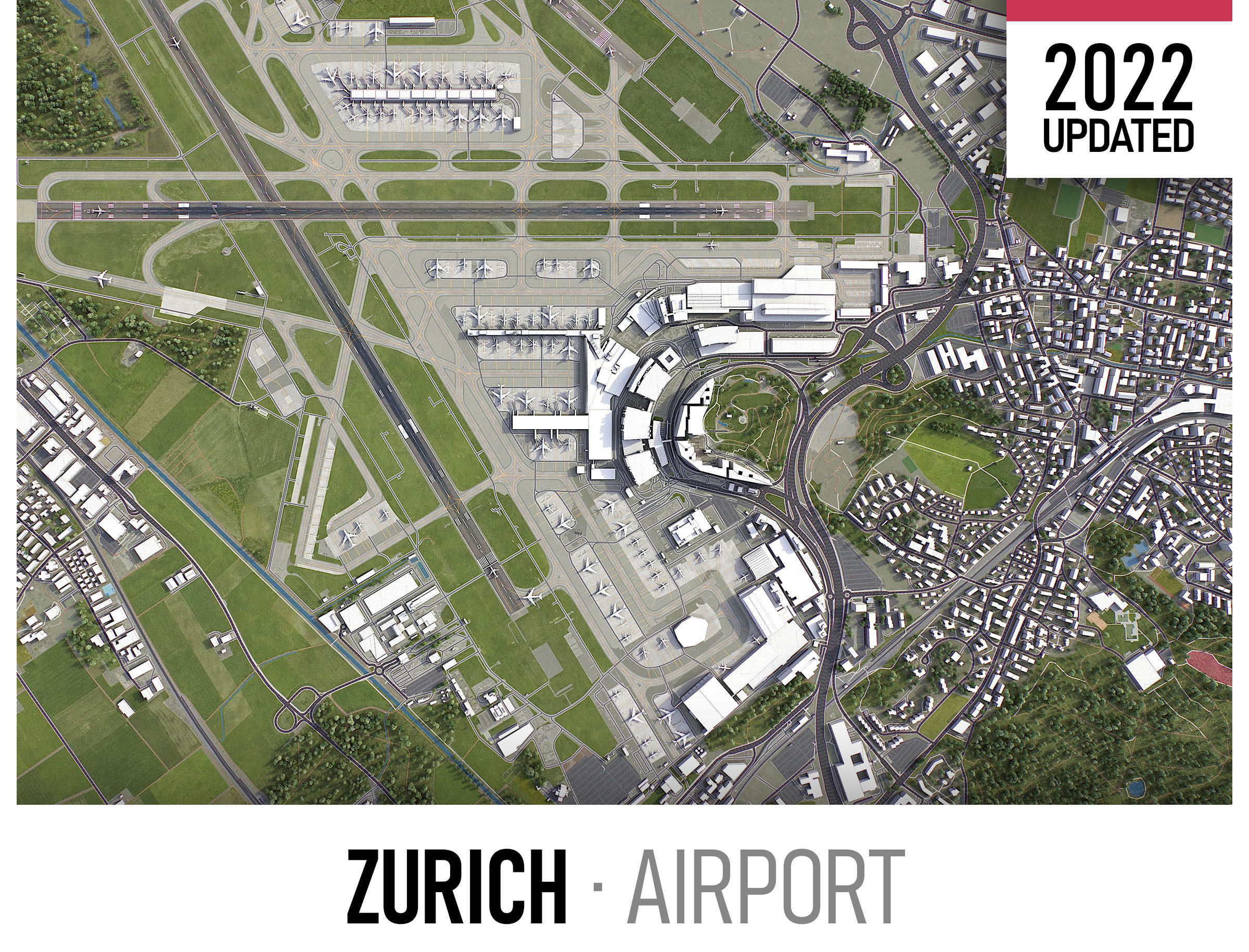 3D model Zurich Airport VR / AR / low-poly | CGTrader