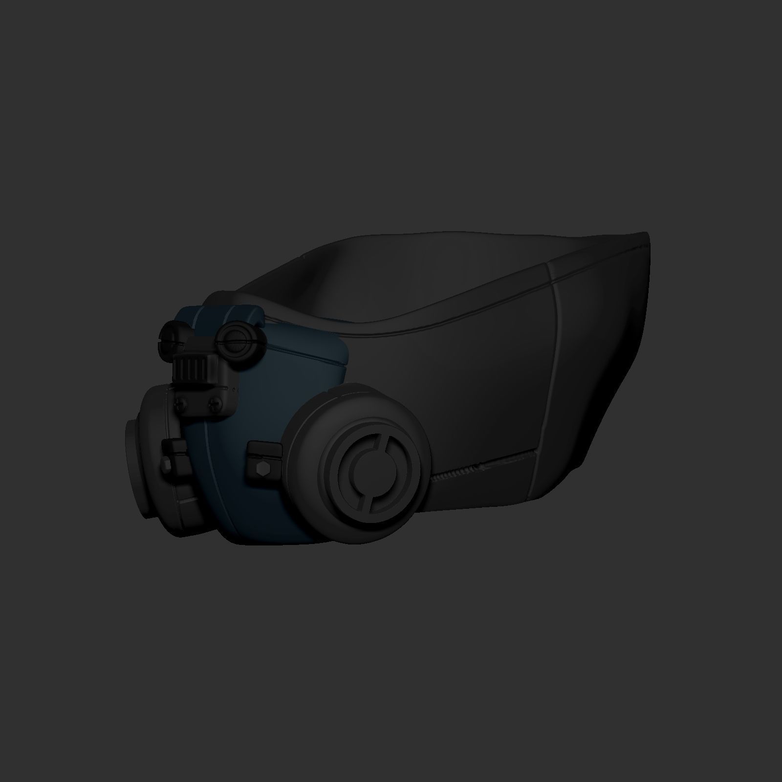 Gas mask high poly sculpt 3d printable scifi futuristic space 3D model ...