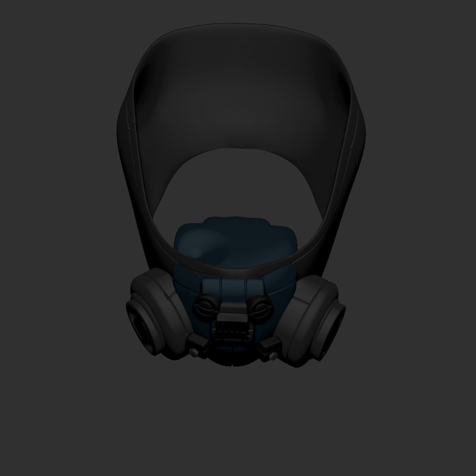 Gas mask high poly sculpt 3d printable scifi futuristic space 3D model ...