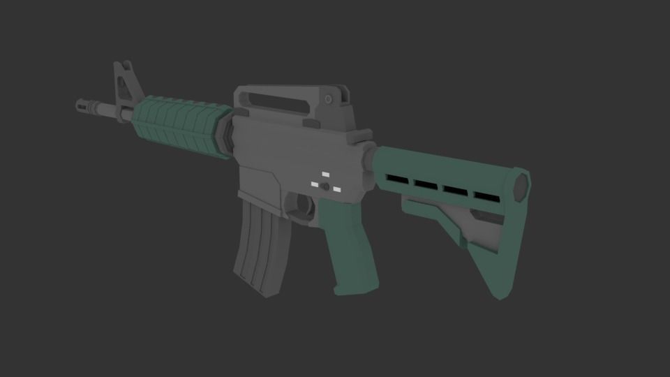 3D model Low Poly AR-15 rifle pack VR / AR / low-poly | CGTrader