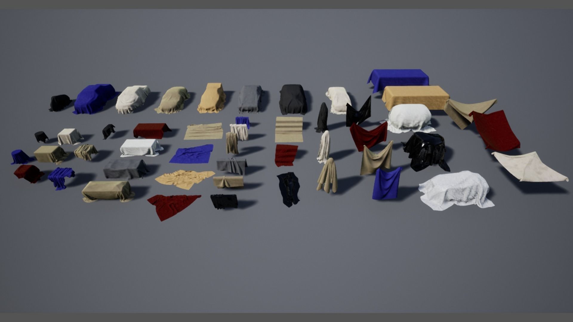 Draped Cloth Meshes 3D model | CGTrader