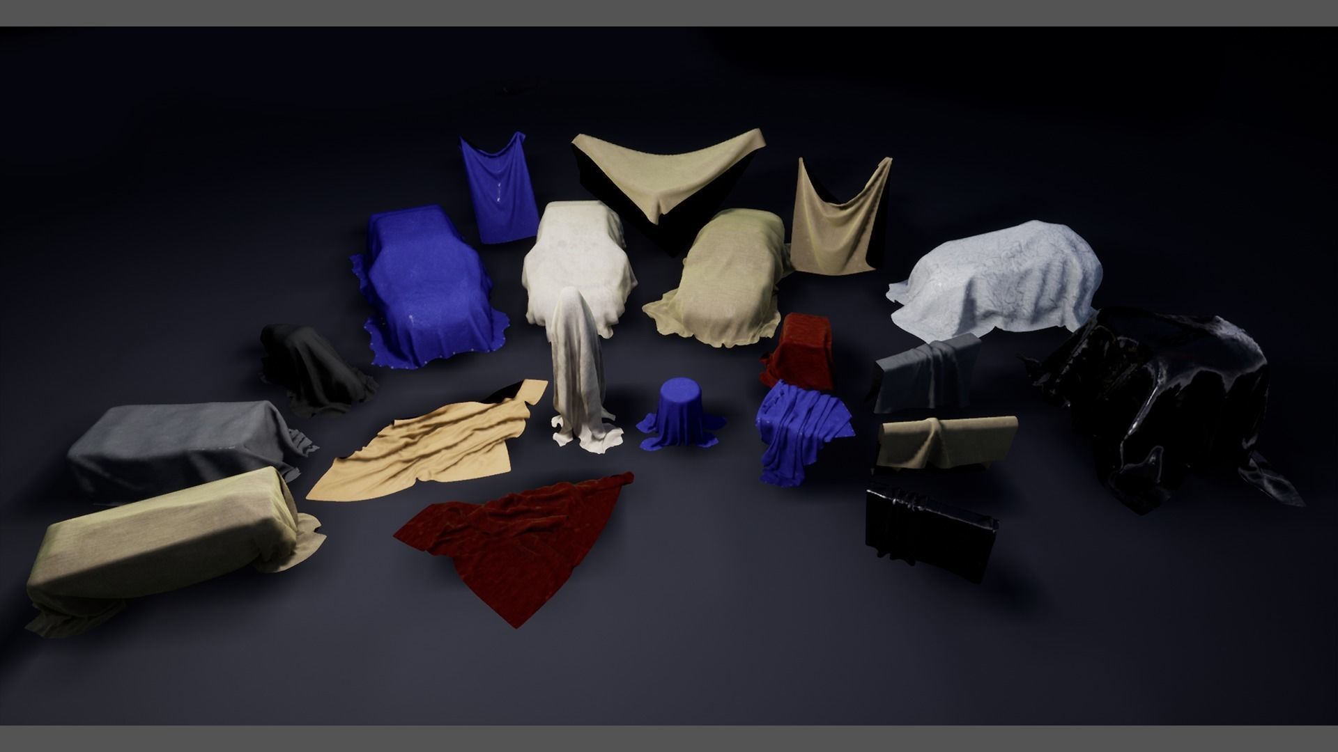 Draped Cloth Meshes 3D model | CGTrader