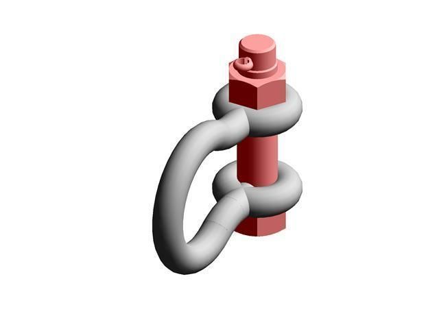 Bolt Type Anchor Shackles free 3D model 3D printable | CGTrader