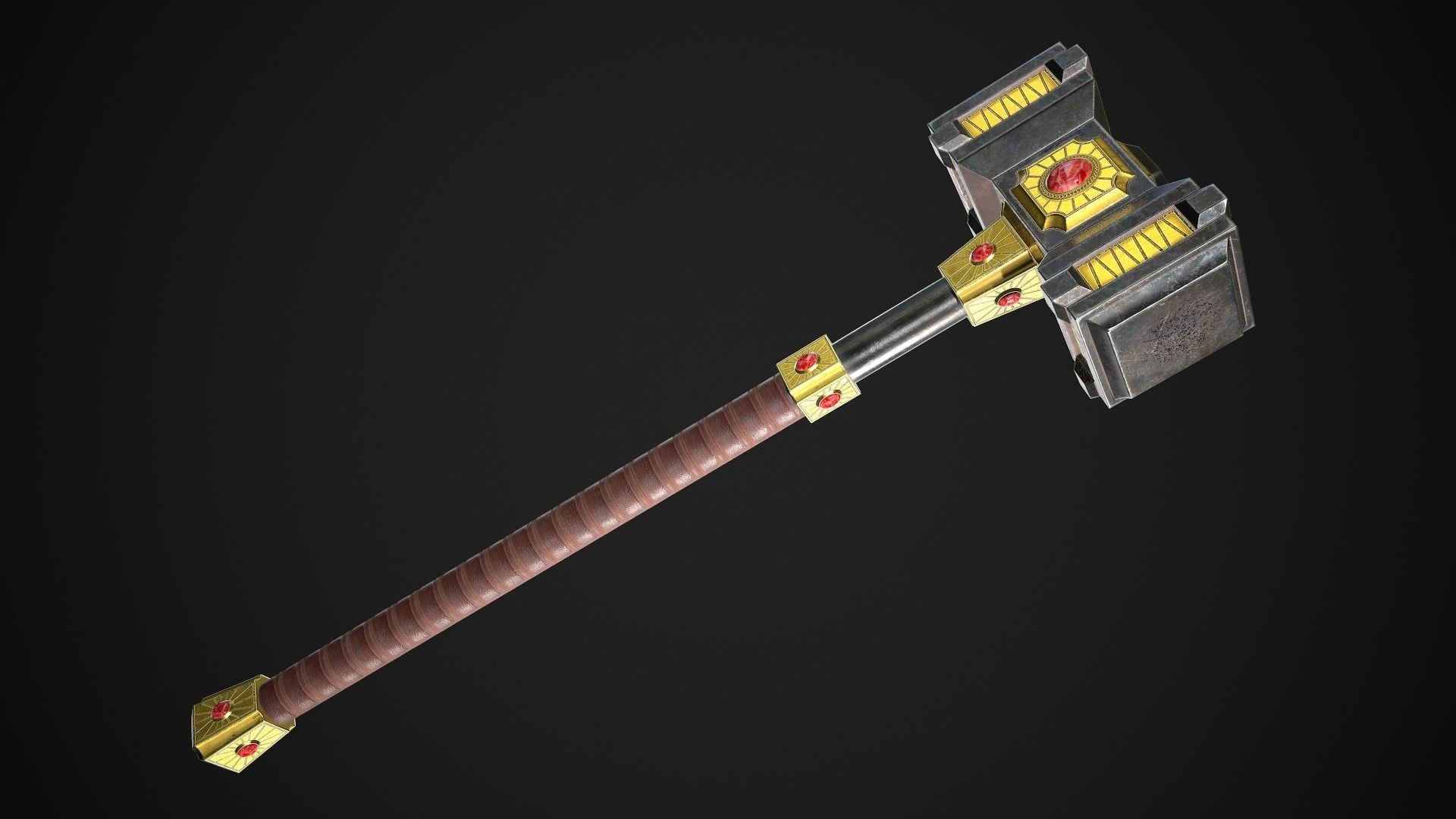 3D model Fantasy Great Hammer 03 VR / AR / low-poly | CGTrader