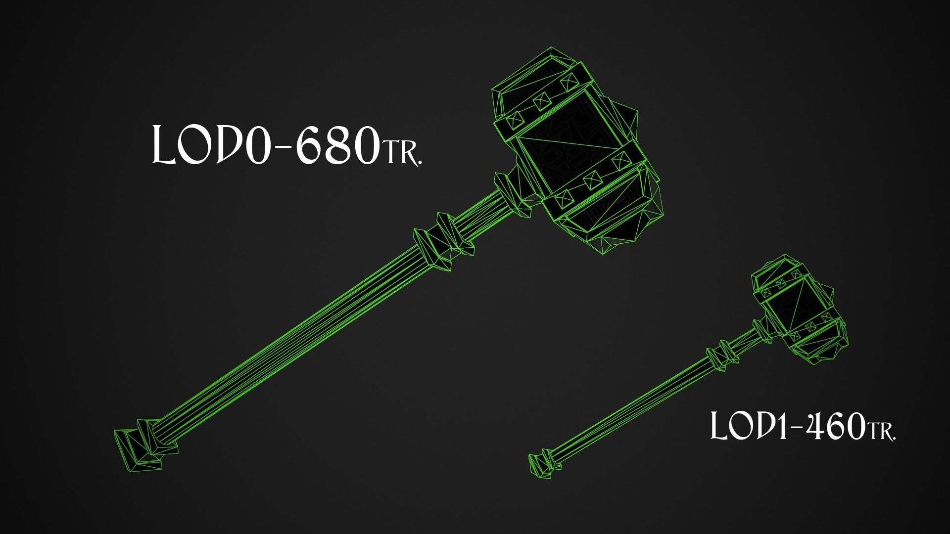 3D model Fantasy Great Hammer 04 VR / AR / low-poly | CGTrader