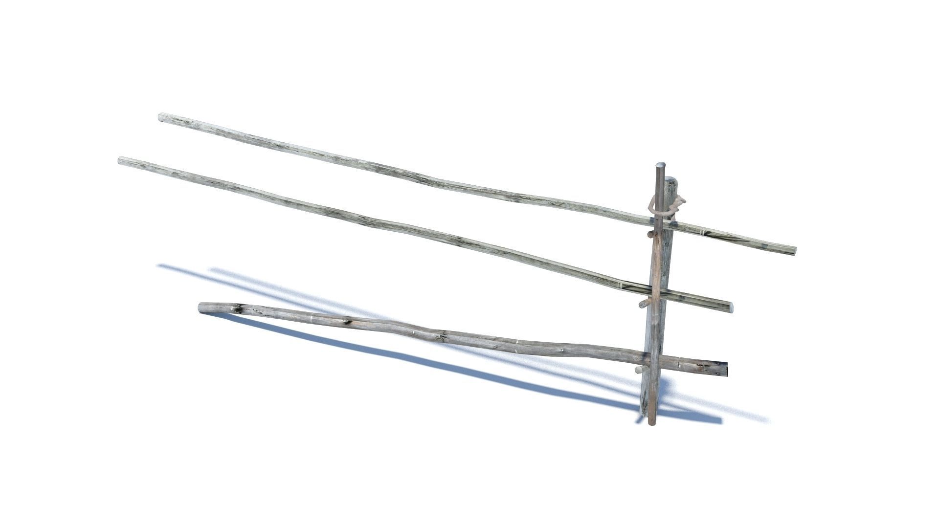 3D model Modular medieval wooden rod fence VR / AR / low-poly | CGTrader