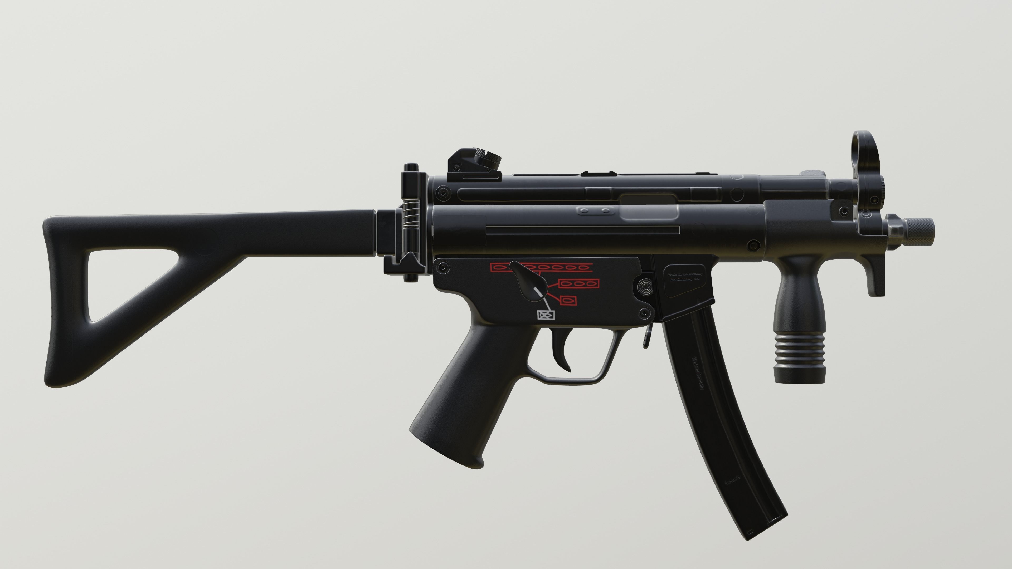 HK MP5K 3D model | CGTrader