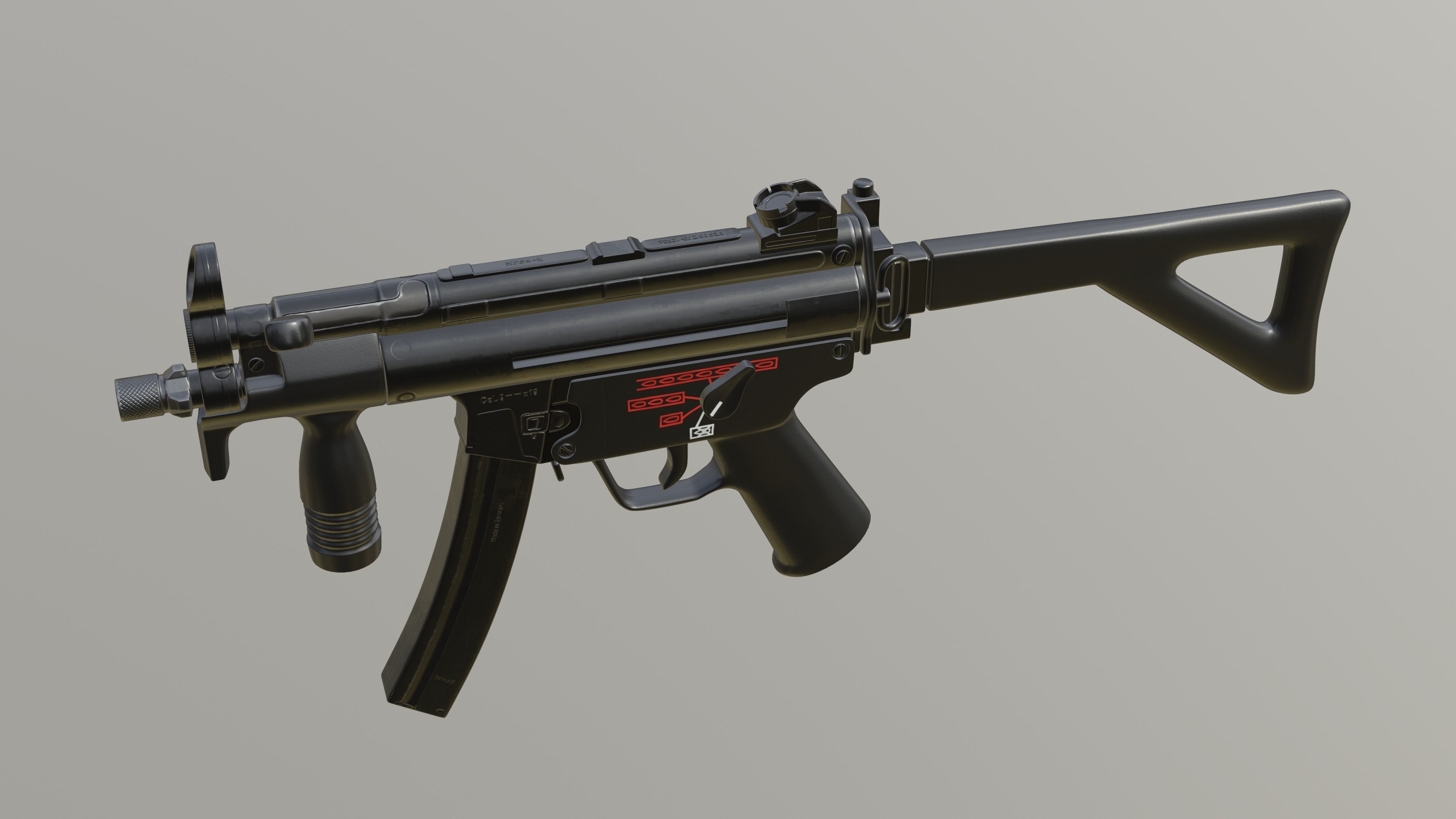 HK MP5K 3D model | CGTrader