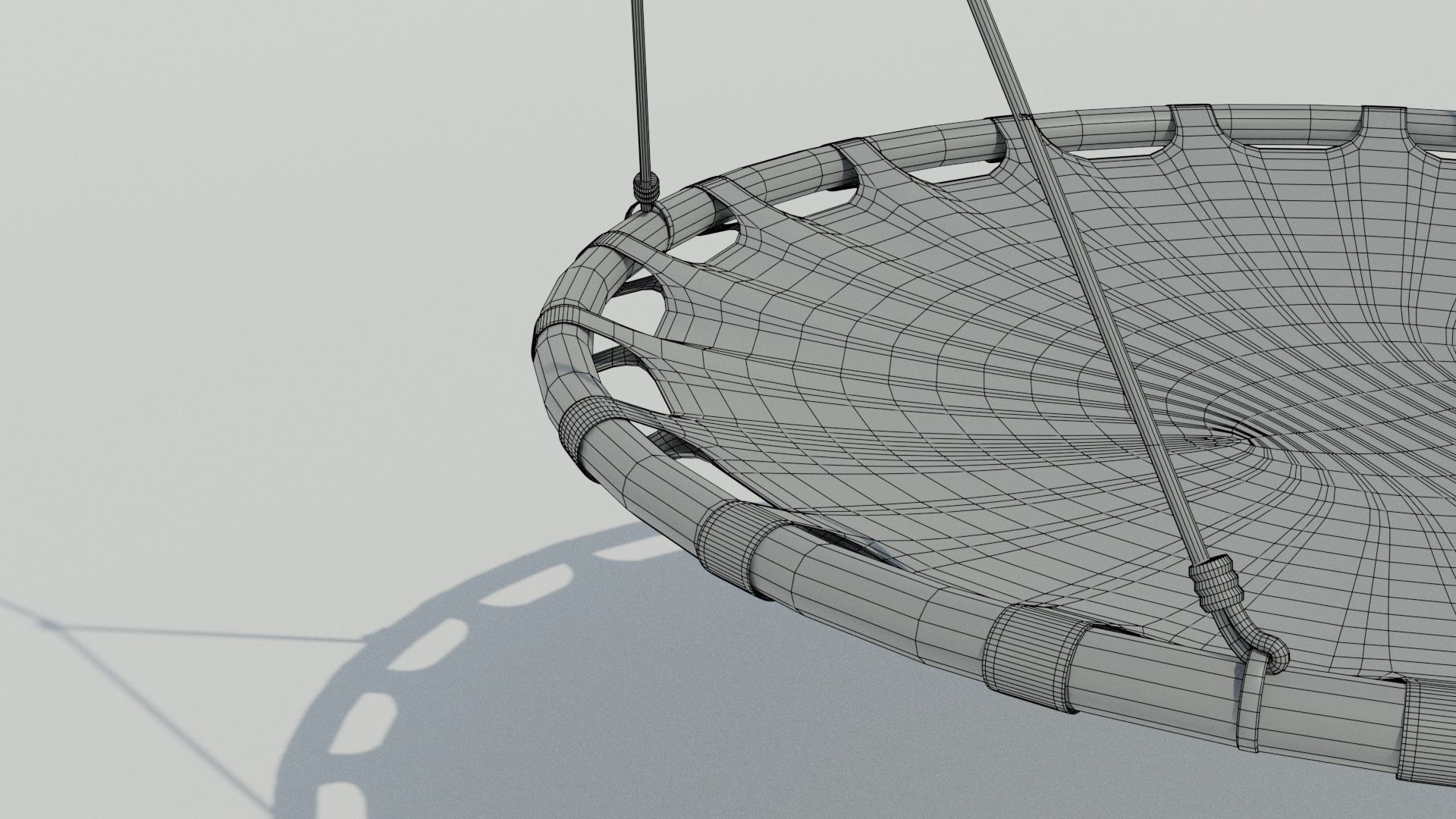 Swings nest seat with hanging ropes 3D model | CGTrader