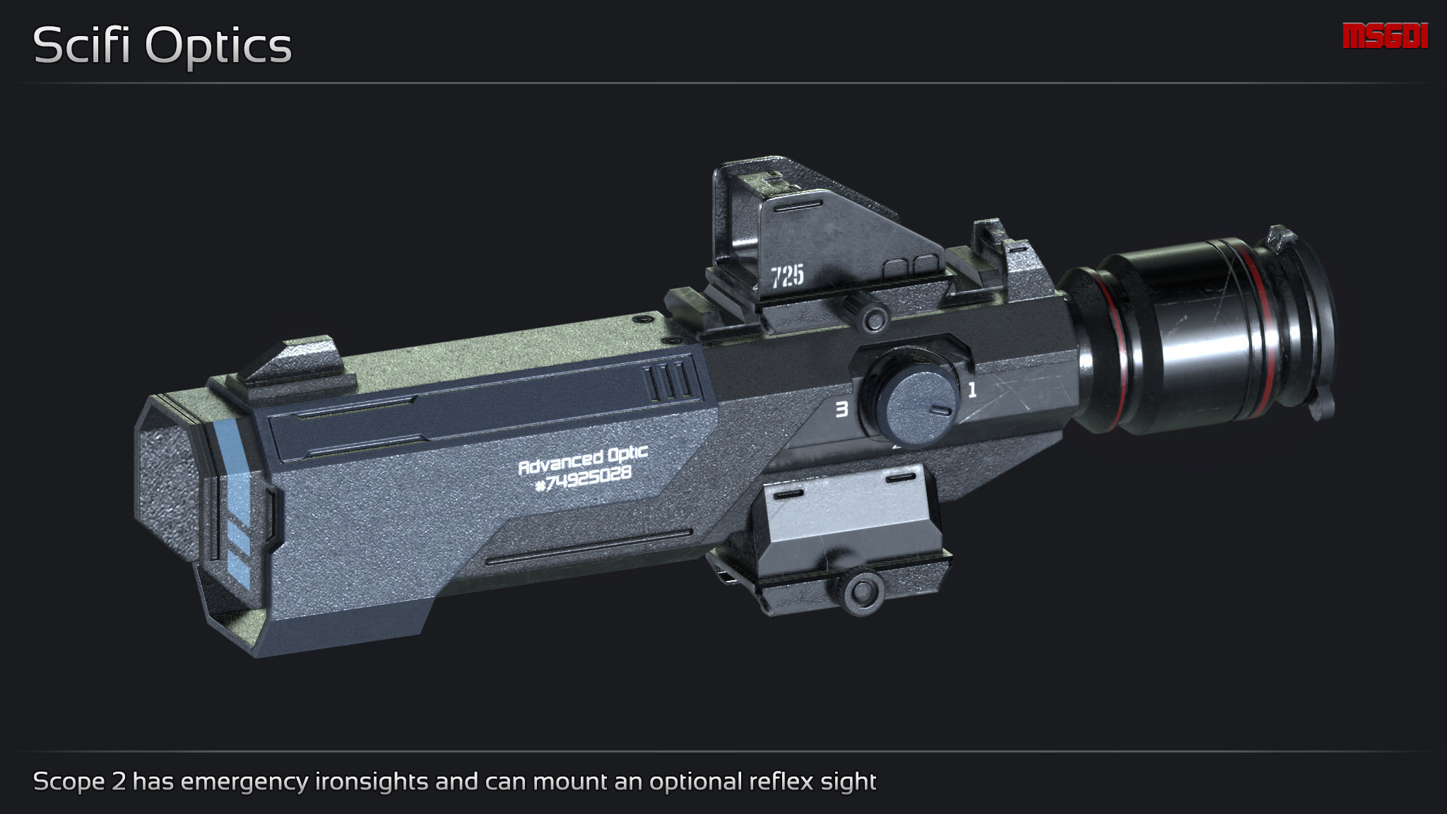 3D model Scifi Modular Weapon Attachments VR / AR / low-poly | CGTrader