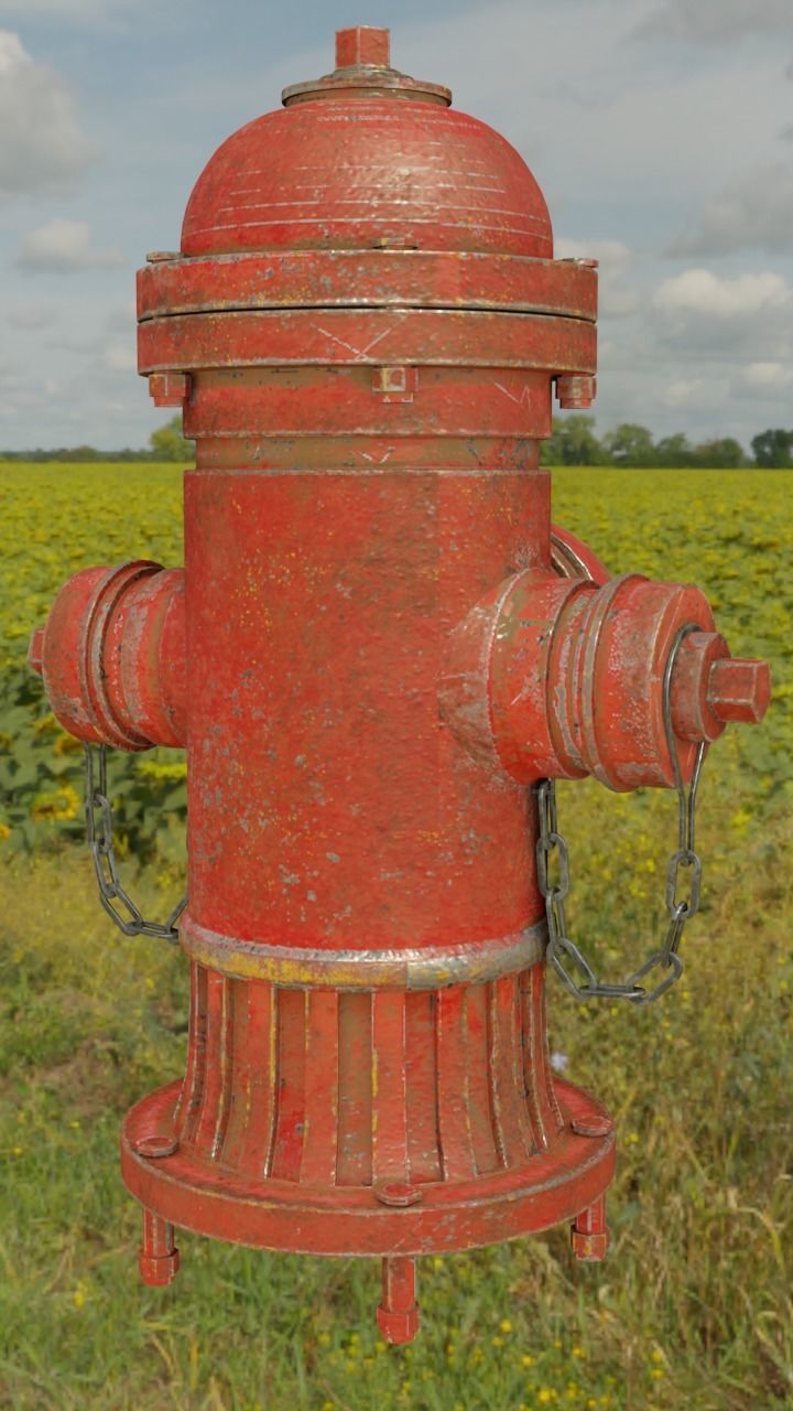 3D model Fire hydrant realistic 2K textures VR / AR / low-poly | CGTrader