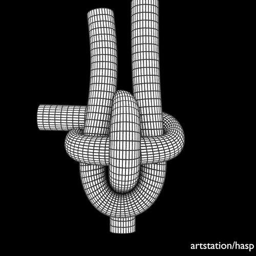 3D model heaving line bend knot VR / AR / low-poly | CGTrader