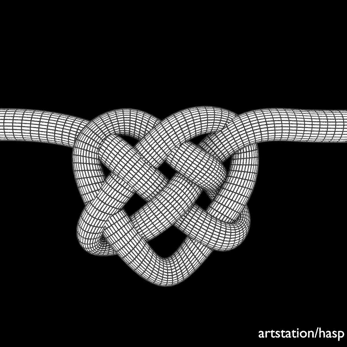 heart knot 3D model | CGTrader