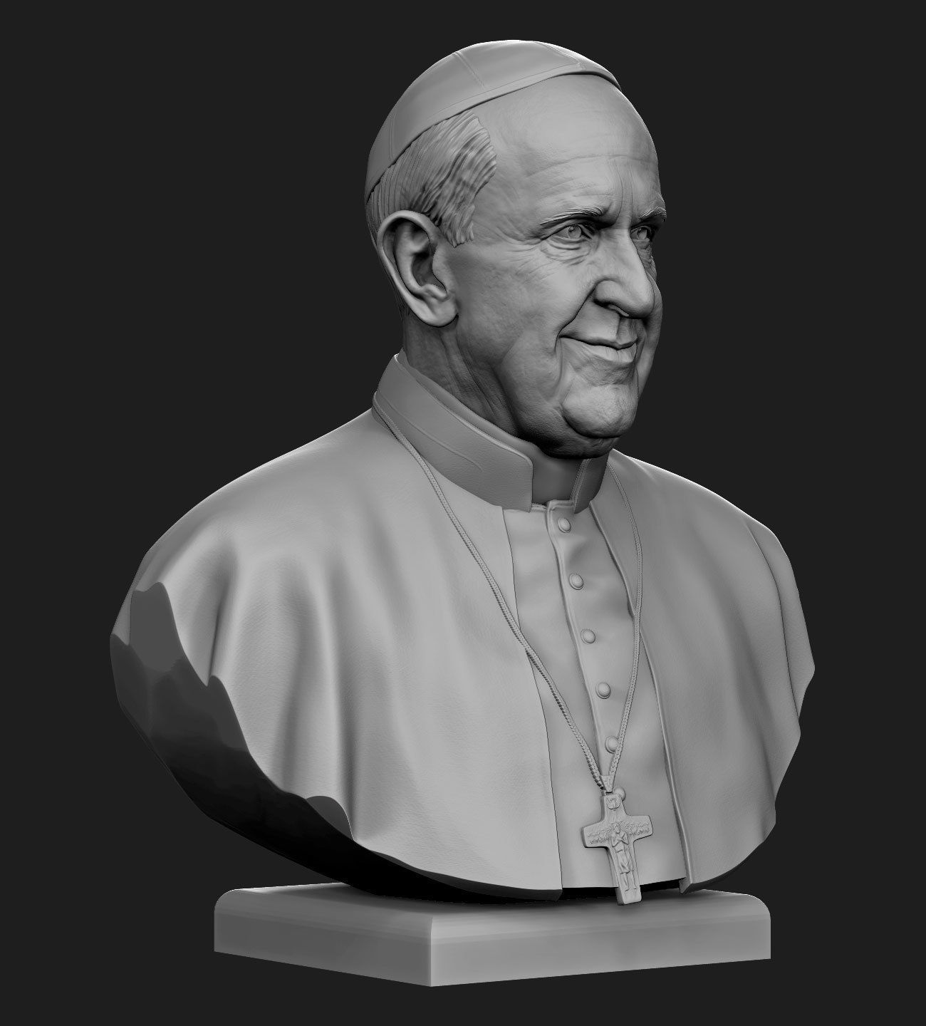 Pope Francis v2 3D model 3D printable | CGTrader