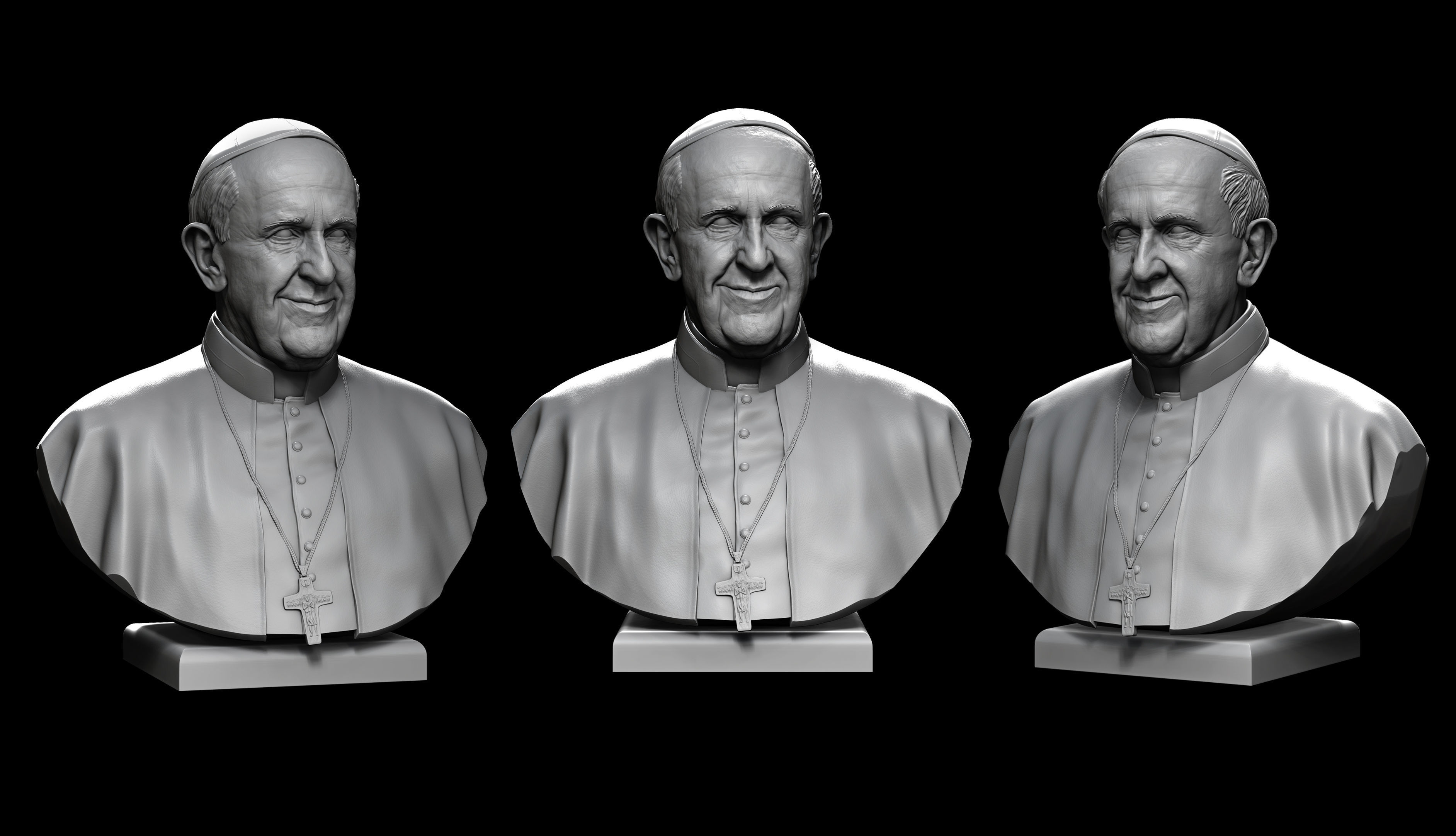 Pope Francis v2 3D model 3D printable | CGTrader